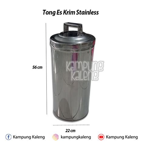 Tong Es Krim Stainless Kampung Kaleng