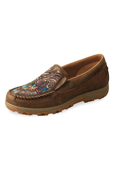 Twisted X Ladies Skull Print Cellstretch Slip On Mocs Tcwxc0037