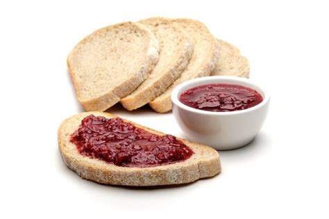 Premium Photo Bread And Raspberry Jam