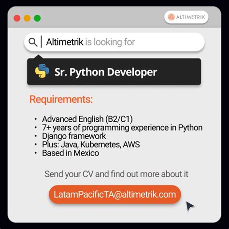Altimetrik Altimetrikmexico Jobs Python Django Framework Java
