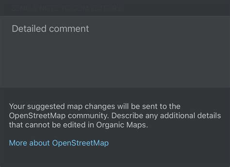 No Place To Describe Additional Details Issue Organicmaps Organicmaps GitHub