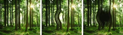 Simulation Of A View Of A Scene Left A Scene As Viewed By A Person