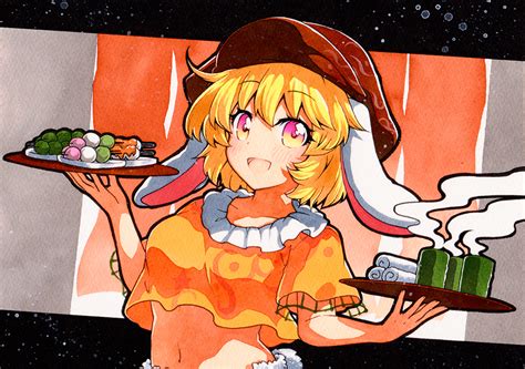 Rinka Qqqrinkappp Ringo Touhou Touhou Bad Id Bad Pixiv Id Traditional Media 1girl