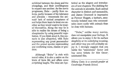 Babe Film Review Models Of Excellence