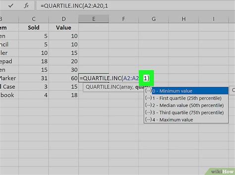 Como Calcular O Quartil No Excel 12 Passos Com Imagens