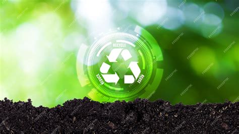 Premium Photo Reduce Reuse Recycle Symbol On Green Bokeh Background Ecological And Save The