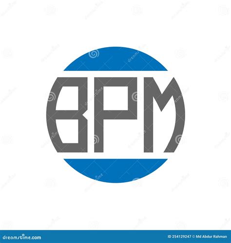 BPM Letter Logo Design On White Background BPM Creative Initials