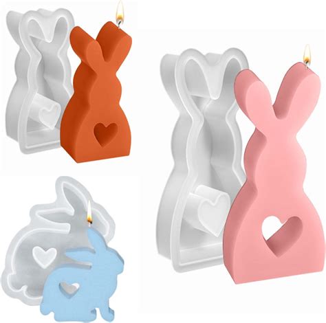 Jsthhtt 6 Stück Silikonformen Gießformen Ostern Silikonform Ostern