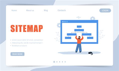 사이트맵 개념입니다 랜딩 페이지 템플릿 사용자를 위한 웹 사이트 탐색 아랍 여성 개발자 생성 전략 Ux 디자이너 워크플로우 벡터 일러스트 레이 션 개념에 대한 스톡 벡터