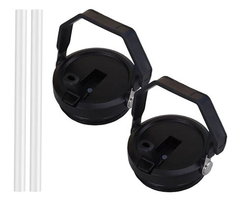 2 Pack 40 Oz Tumbler Flip Straw Lid Replacement Fit For 40 Oz Stanley