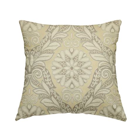 Sultan Collection Damask Floral Pattern Silver Shine Effect Colour
