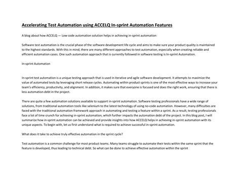 Ppt Accelerating Test Automation Using Accelq In Sprint Automation