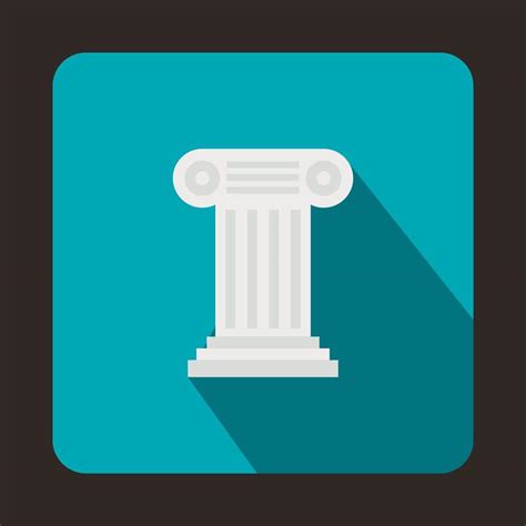 Ancient Ionic Pillar Icon Flat Style 14502611 Vector Art At Vecteezy