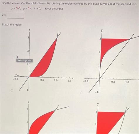 solved find the volume v of the solid obtained by rotating