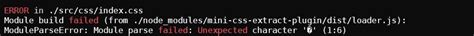 Module Build Failed From Node Modules Mini Css Extract Plugin Dist Loader Js Mushrain 博客园