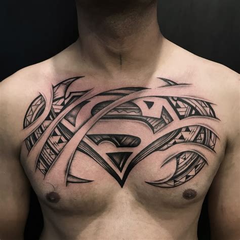 Superman Logo Tattoo Chest