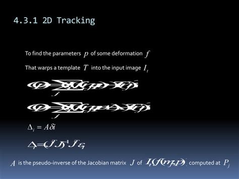 3d Tracking Chapter4 Natural Features Model Based Tracking Pptx