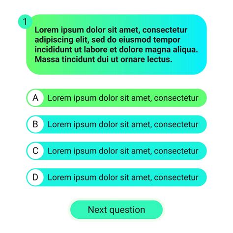 Quiz Test Template Ui Design Vector Illustration Vector Art At Vecteezy