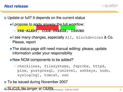 The Quattor Release Process Universidad Autónoma de Madrid ppt download