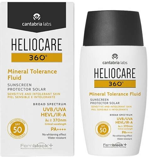 HELIOCARE 360 Mineral Tolerance Fluid Sunscreen SPF 50 Солнцезащитный ...