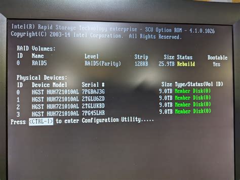 drivers intel rste raid drives appear in bios but not in windows