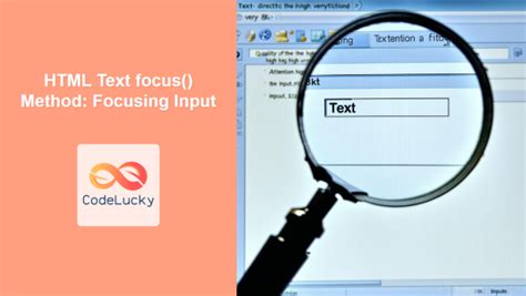 Html Text Autofocus Property Text Input Autofocus Codelucky