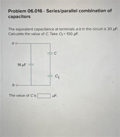 Solved Problem Series Parallel Combination Of Chegg