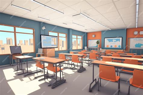 Premium Photo Vr Classroom For Online Learning Virtual Reality Mockup