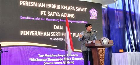 Menteri Atr Bpn Apresiasi Program Kemitraan Pt Satya Agung Kantor