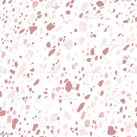 미니멀한 이음새있는 테라초 패턴 파스텔 핑크 색상의 컷 스톤의 벡터 손으로 그린 일러스트 인쇄 섬유 직물 벽지 포장 등에 이상적인 간단한 배경 0명에 대한 스톡 벡터 아트