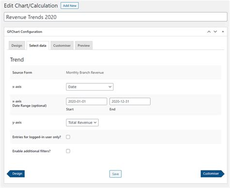 Select Chart Data GFChart
