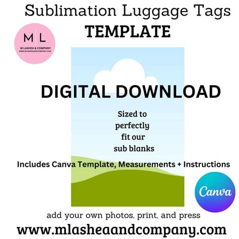 Sublimation Luggage Tags Canva Template M Lashea And Company