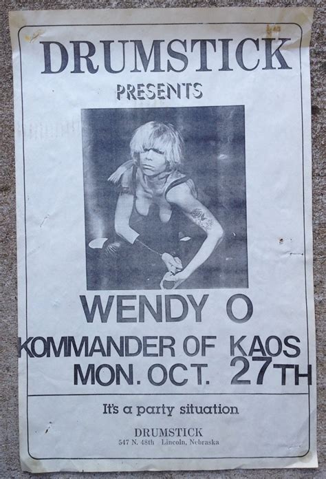 The Cops Come For Wendy O Williams Remember The Drumstick