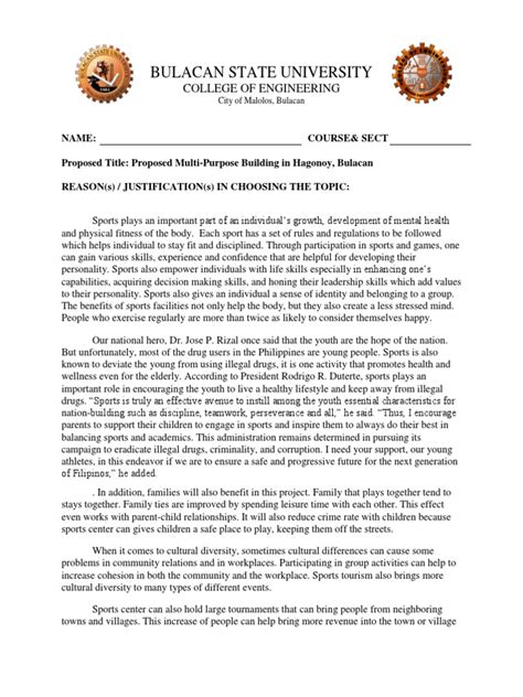 Proposed Multi Purpose Building Pdf Sports Behavioural Sciences