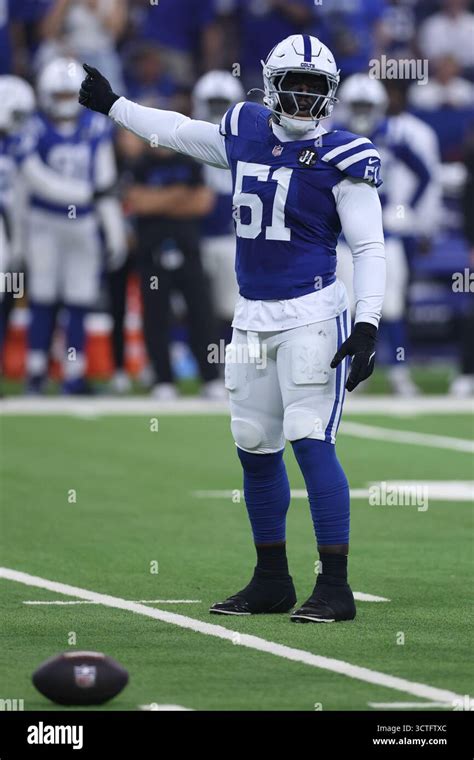 Indianapolis Colts Defensive End Kwity Paye 51 Lines Up Against The