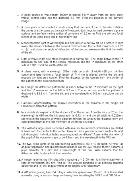 Diffraction Common Problems Sept2007 Engineeringduniya Com