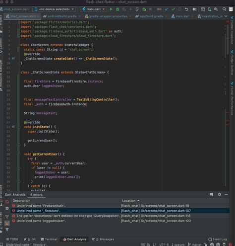 flash chat flutter chat screen dart · issue 49 · londonappbrewery