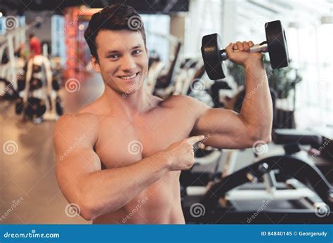 Man At The Gym Stock Image Image Of Endurance Male 84840145