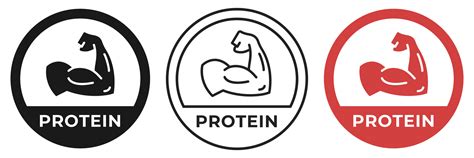 High Protein Icon Whey Protein Fitness Logo Badge Symbol Stamp Or Logo Fitness Nutrition