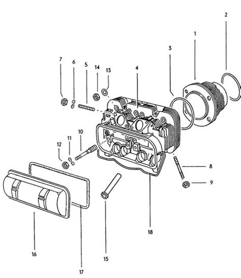 Cylinder Head 914 1970 76 Porsche Parts Diagrams Design 911
