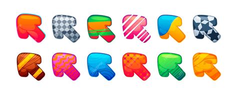 만화 게임 커서 귀여운 게임 키트 자산 화살표 다른 재료 및 모양 장식 사용자 인터페이스 요소 플랫 스타일 벡터 격리 세트 프리미엄 벡터