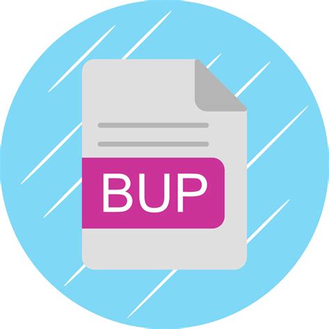 Bup File Format Flat Circle Icon Design 43864538 Vector Art At Vecteezy