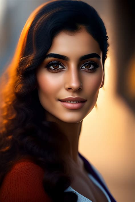 Lexica Young Middle Eastern Woman Pretty Nose Curly Hair