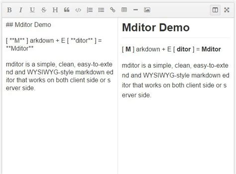 ⭐ Simple Extensible Editor Wysiwyg Markdown Mditor