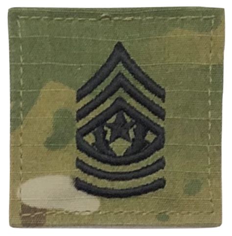 Command Sergeant Major Rank E9 Scorpion Ocp Multicam Velcro W Hook Back Military Depot