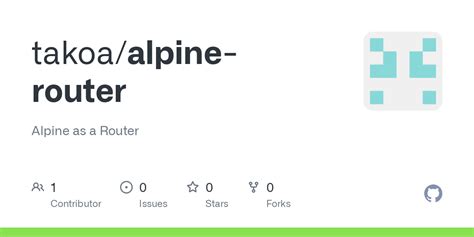 Github Takoa Alpine Router Alpine As A Router