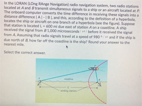 solved in the loran long range navigation radio navigation