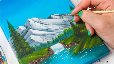 Как нарисовать водопад красками 41 фото