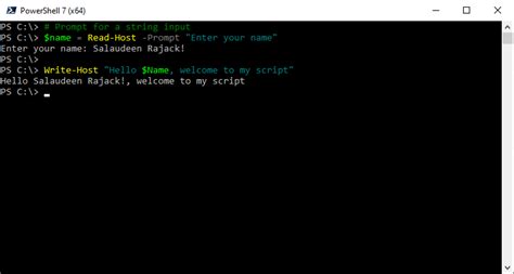 how to prompt for input in powershell sharepoint diary