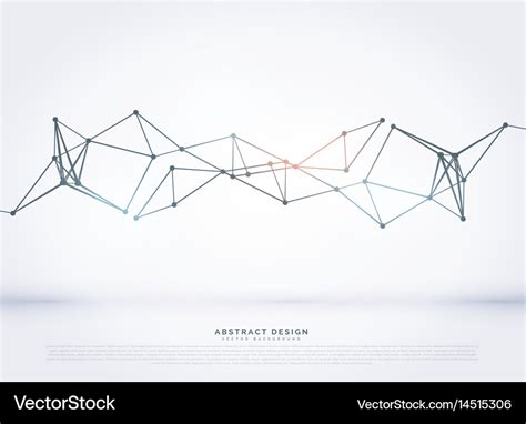 Abstract Polygonal Mesh Diagram Design Background Vector Image